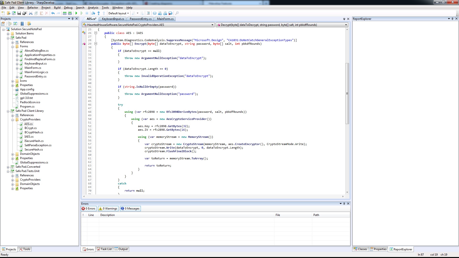 Stephen Haunts {Writer & Speaker} : SharpDevelop with SafePad Project ...